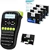 Amazon.com : H1100 Label Maker Machine with 5PK Black Tapes Laminated, Black Label Maker with ...