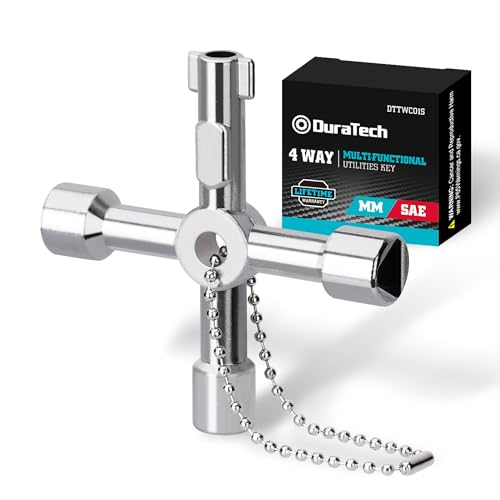 Snapklik.com : 4 Way Utilities Key, Multi-functional Water Key, 1-Pack ...