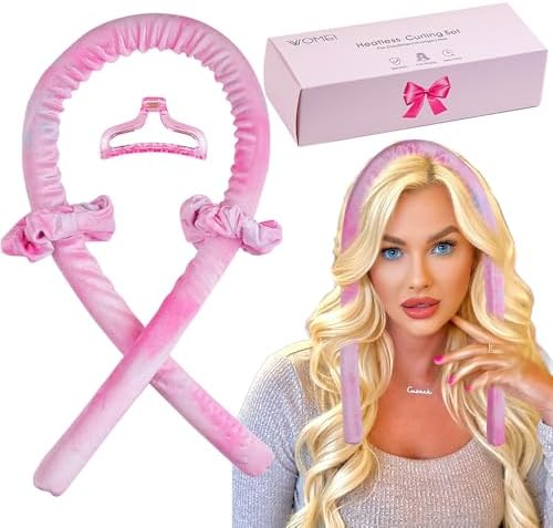 Amazon.com : Heatless Curling set,Silk Curls Rod Headband,No Heat Rollers to Sleep in Overnight ...