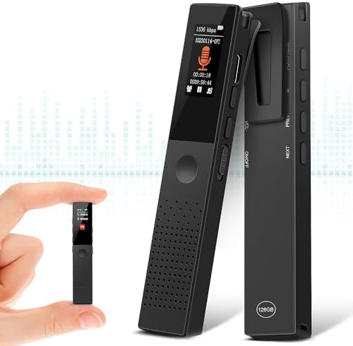 Amazon.com: HTPOW 128GB Digital Voice Recorder, Bluetooth 5.2 Small ...
