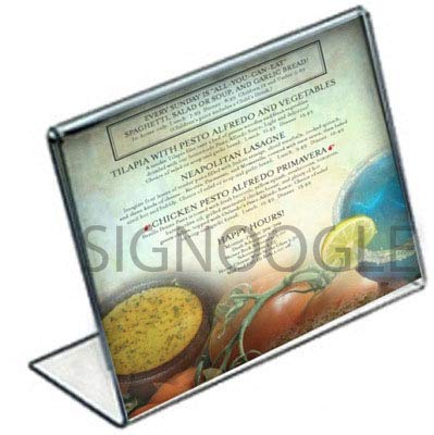 SIGNOOGLE Acrylic Portrait Counter Poster Table Top Menu Sign Display ...
