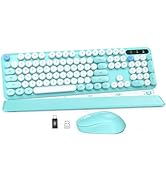 Amazon.com: Wireless Keyboard and Mouse Combo - Round Keycaps, Full ...