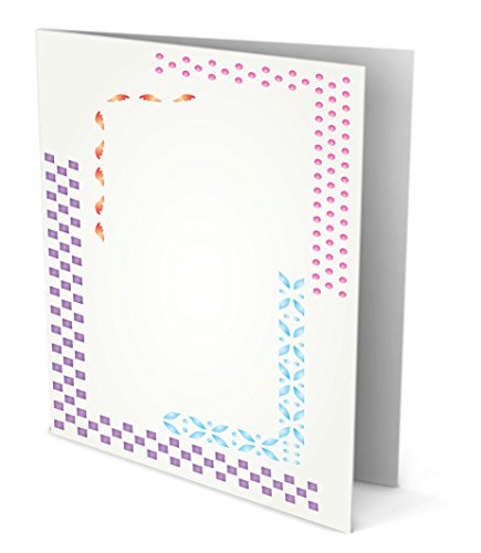 Border Stencil – 8 x 10cm (S) – Reusable Small Geometric Borders Stars ...