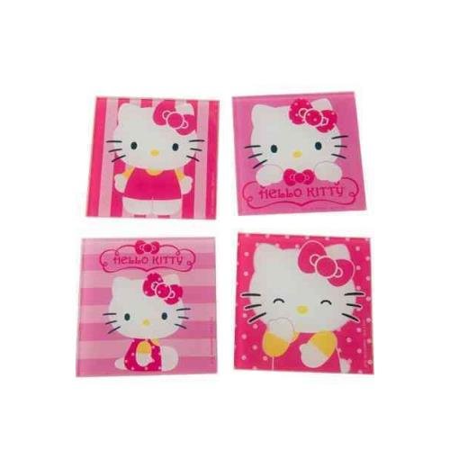 Hello Kitty 4pc. Glass Coaster Set : Amazon.in: Books