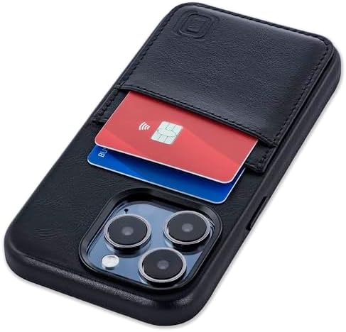 Amazon.com: Dockem Genuine Leather Card Case for iPhone 15 Pro with ...