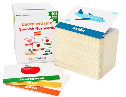 Snapklik.com : Spanish Flash Cards For Kids & Toddlers - 101 Cards ...