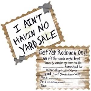 Amazon.com : Redneck Party Invitations 8 Per Pack : Home & Kitchen