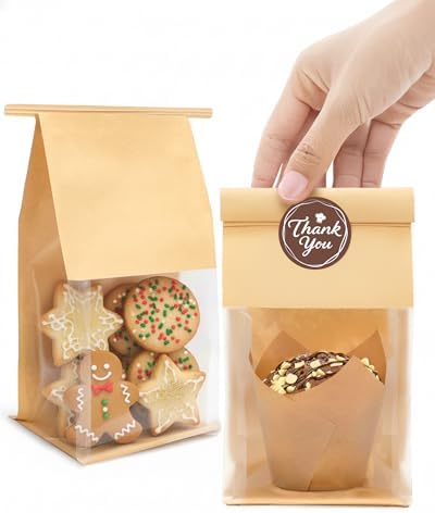 Amazon.com: Bake Choice 50 Pcs Small Cookie Bags with Seal, 3.9x3.1x8.2 ...