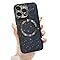Amazon.com: MGQILING Compatible with iPhone 16 Pro Max Magnetic Glitter Case, Luxury Plating ...