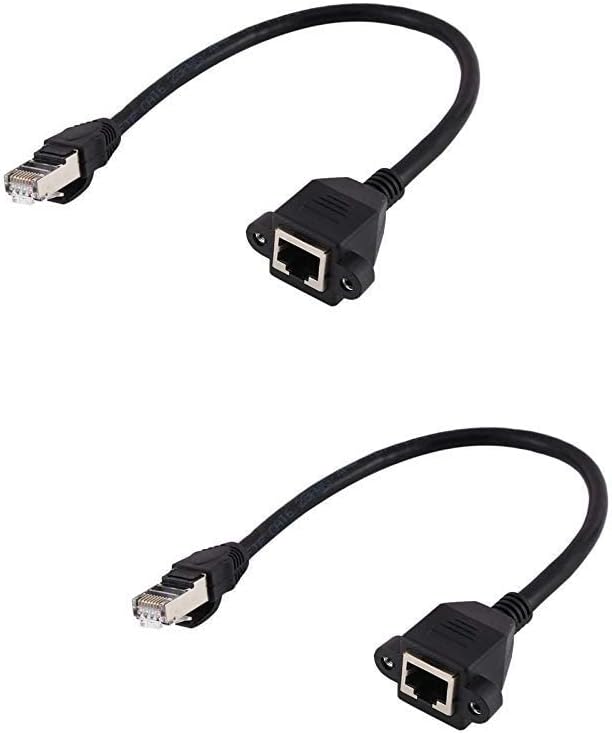 fdealz® ( 30 CM RJ45 M/F [ 2 Piece ] RJ45 Male to Female Extension ...