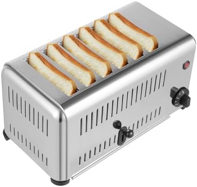 Amazon.com: 6 Slice Toaster with 5 Bread Shade Settings, Commercial ...