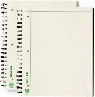 Grid+Bound Engineering Notebook, Spiral-Bound, 2 Pack, 8.5" x 11 ...