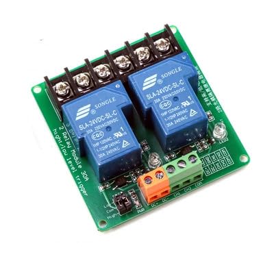 SLA-24VDC-SL-C 30A High Current Relay Module, 2-Circuit 24V: Amazon.com ...