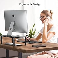 Amazon.com: LORYERGO Monitor Stand, Monitor Riser 3 Height Adjustable ...