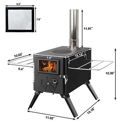 HOPUBUY Wood Stove Hot Tent Stove, Portable Camping Wood Burning Stove ...