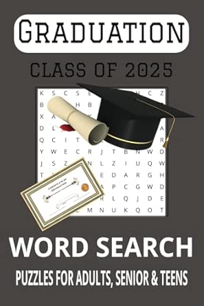 Graduation Word Search Puzzle Book: Word searches with Easy to Read ...