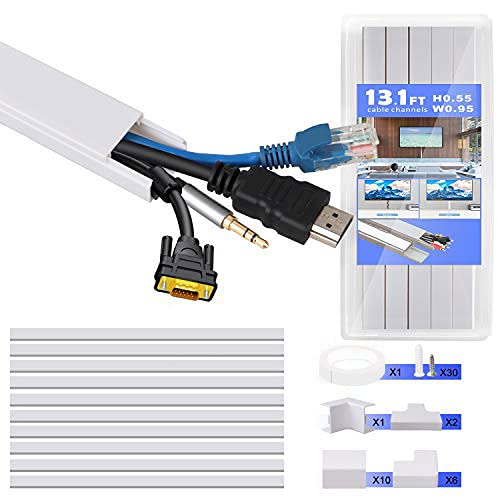 Cable Raceway, BIAL Cable Concealer Management On-Wall Cord Hider ...