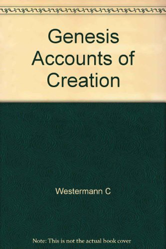 Genesis Accounts of Creation: Westermann C: 9780800630072: Amazon.com ...