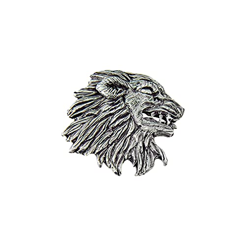 Amazon.com: Medieval Lion Head Pin, Gothic Pin, Pewter, G005, 1 3/4 ...