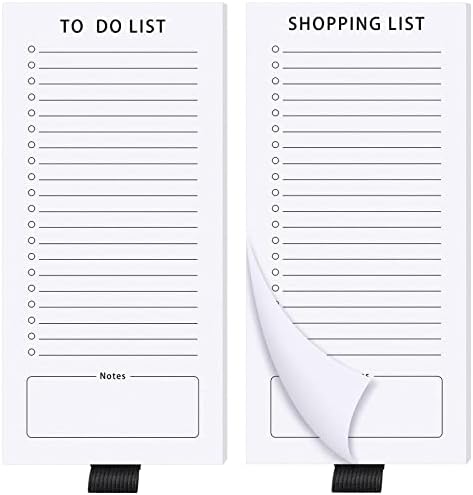 Amazon.com : Sinmoe 2 Pcs Magnetic Notepad for Refrigerator Grocery ...