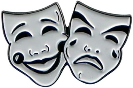 Metal Enamel Pin Badge Brooch Comedy & Tragedy Masks Drama Music ...