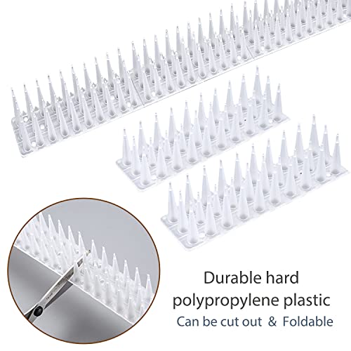 TOBWOLF 12 Pack Bird Spikes, Plastic Fence Spikes for Small Birds ...