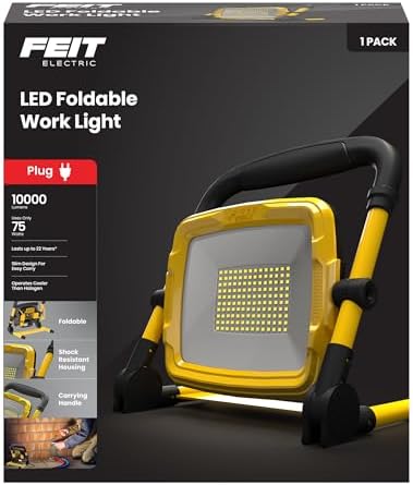Amazon.com: Feit Electric WORK10000XLPLUGFOLD Portable Plug-in LED Work ...