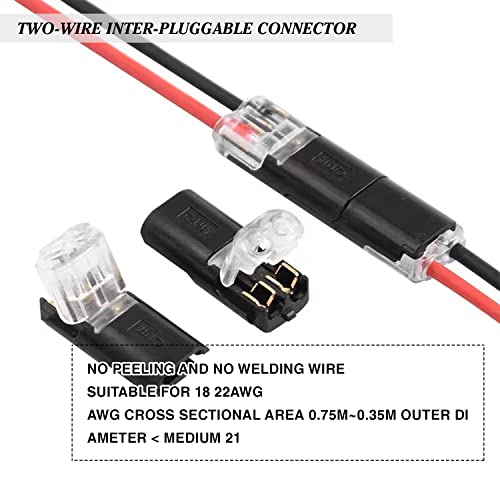 YumSur Double-wire Push-in Connector with Locking Buckle, Low Voltage ...