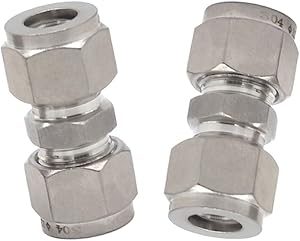 Amazon.com: Metalwork Metric 304 Stainless Steel Compression Union Tube ...