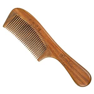 Amazon.com : Green Sandalwood Hair Comb No Static Detangling Natural ...