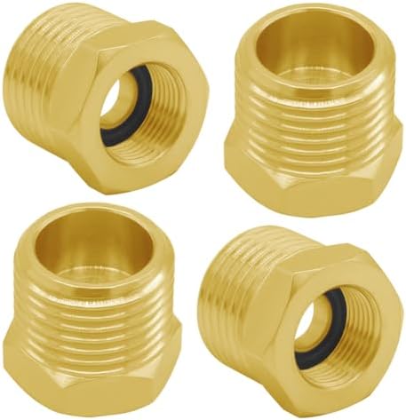 Joywayus 1/2 G Male to 3/8 Compression Female Thread Bushing Pipe ...