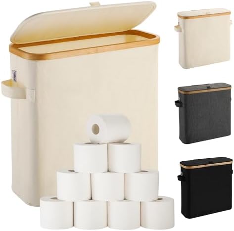 Amazon.com: Toilet Paper Basket, Bamboo Toilet Paper Storage - The ...