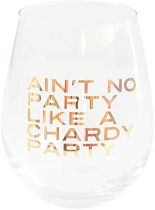 Amazon.com | Jollity & Co Witty Wine Glasses - “Ain't No Party Like A ...