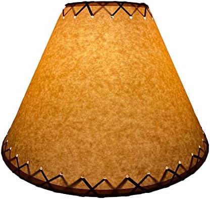 Rustic Oiled Kraft Laced Lamp Shade - 16" Tan - Amazon.com