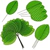 Amazon.com: 200 Pcs Green Silk Artificial Leaves - Fake, Faux Wired ...