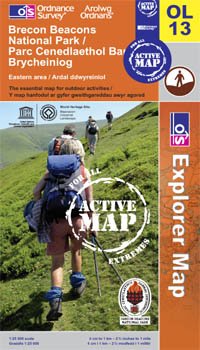 Brecon Beacons National Park OS Explorer - Active Map OL13: Amazon.co ...