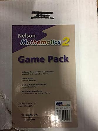 Nelson Mathematics 2 Game Cards: 9780176260897: Amazon.com: Books