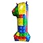 Amazon.com: 32 Inch Building Block Number 1 Balloons One Balloon for ...