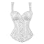 Amazon.com: Women's Gothic Shoulder Straps Tank Overbust Corset Halter ...