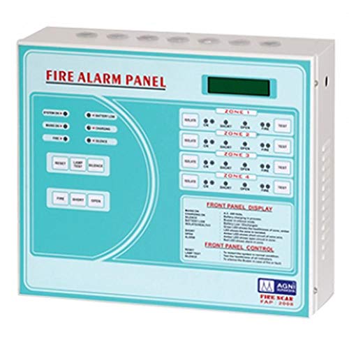 Ases Security 4 Zone Fire Alarm Panel (Blue & White, Size: 13 X 11 X 4 ...