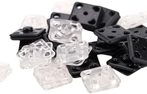 Amazon.com: Square Clear Plastic Press Snap Button Fastener Studs ...