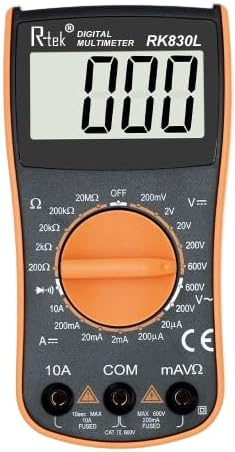 R-TEK Digital Multimeter Voltmeter (2000 Counts TRMS) Smart Electrical ...
