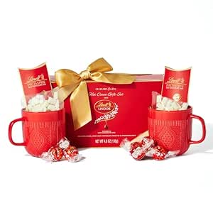 Amazon.com : Hot Cocoa Gift Set, Made with Lindt Gourmet Hot Chocolate ...