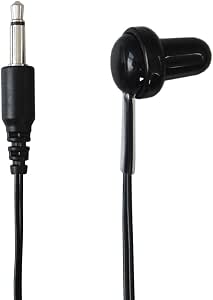 Amazon.co.jp: 富士パーツ商会 イヤホン 有線 3.5mm モノラル イヤホン 1.0m (片耳用) ブラック FNT-EPS ...