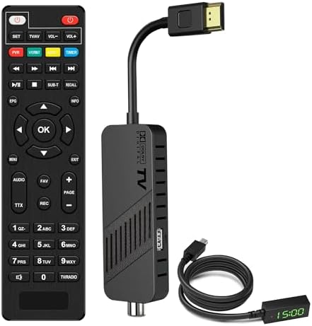 LEYF Full HD 1080P DVB T2 DTT Set-Top Box, TDT Tuner, Hidden Behind TV ...
