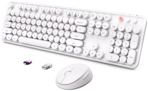 Amazon.com: FOPETT Wireless Keyboard and Mouse Combo - 2.4G Full-Sized ...