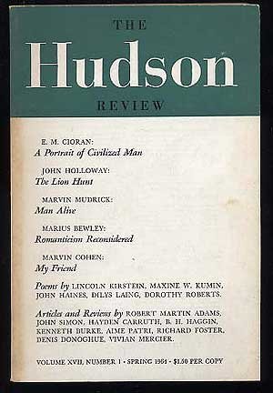 The Hudson Review: Volume XVII, Number 1, Spring 1964: BENNETT, Joseph ...