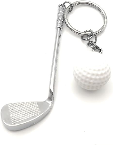 4Trails Golf Mini Racket Ball Pendant Keychain, Metal Golf Clubs ...