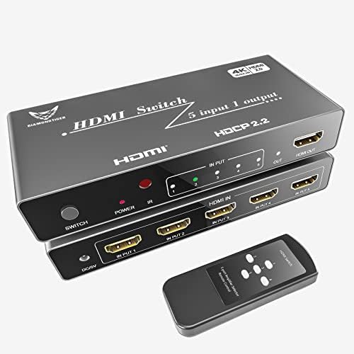 Amazon.com: HDMI Switch SGEYR 5x1 HDMI Switcher 5 in 1 Out HDMI Switch ...