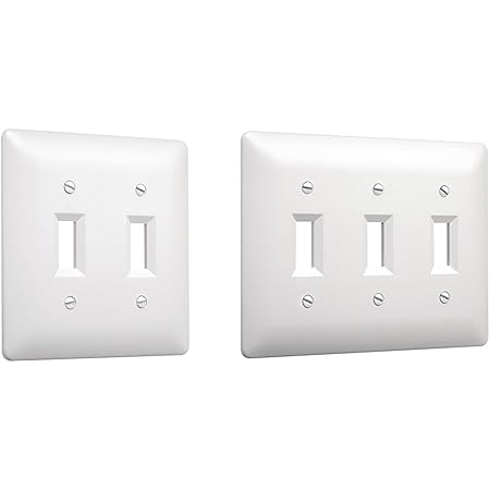 TayMac 4400W Paintable Double Toggle Light Switch Wall Plate Cover ...